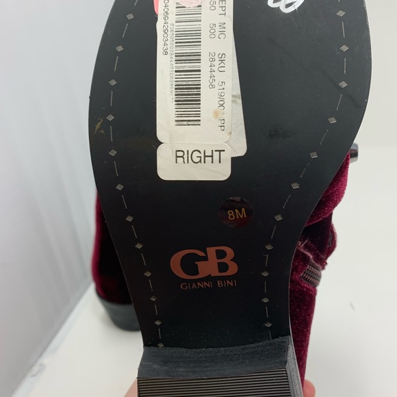 Gianni Bini | Shoes | New Gianni Bini Red Velvet Studded Ankle Booties ...